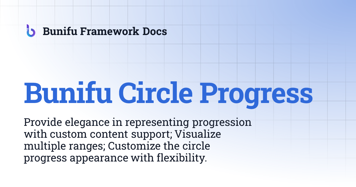 Bunifu Circle Progress | Bunifu Framework Docs