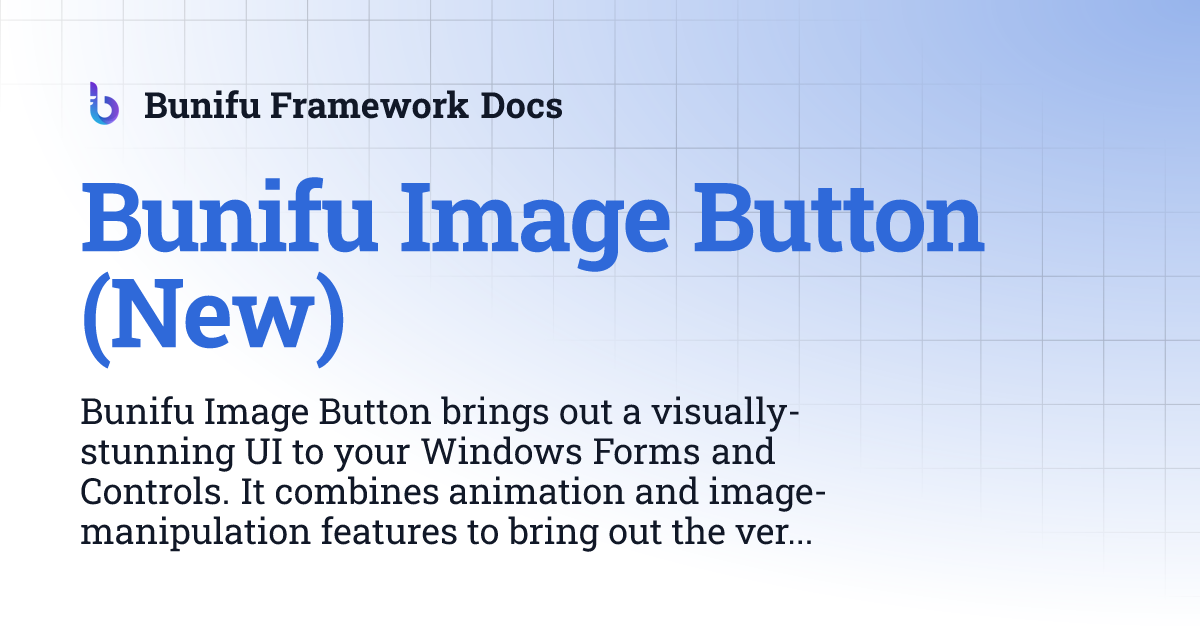 Bunifu Image Button (New) | Bunifu Framework Docs