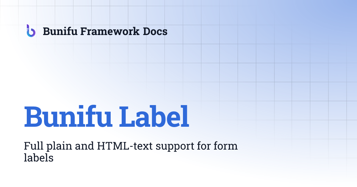 Bunifu Label | Bunifu Framework Docs
