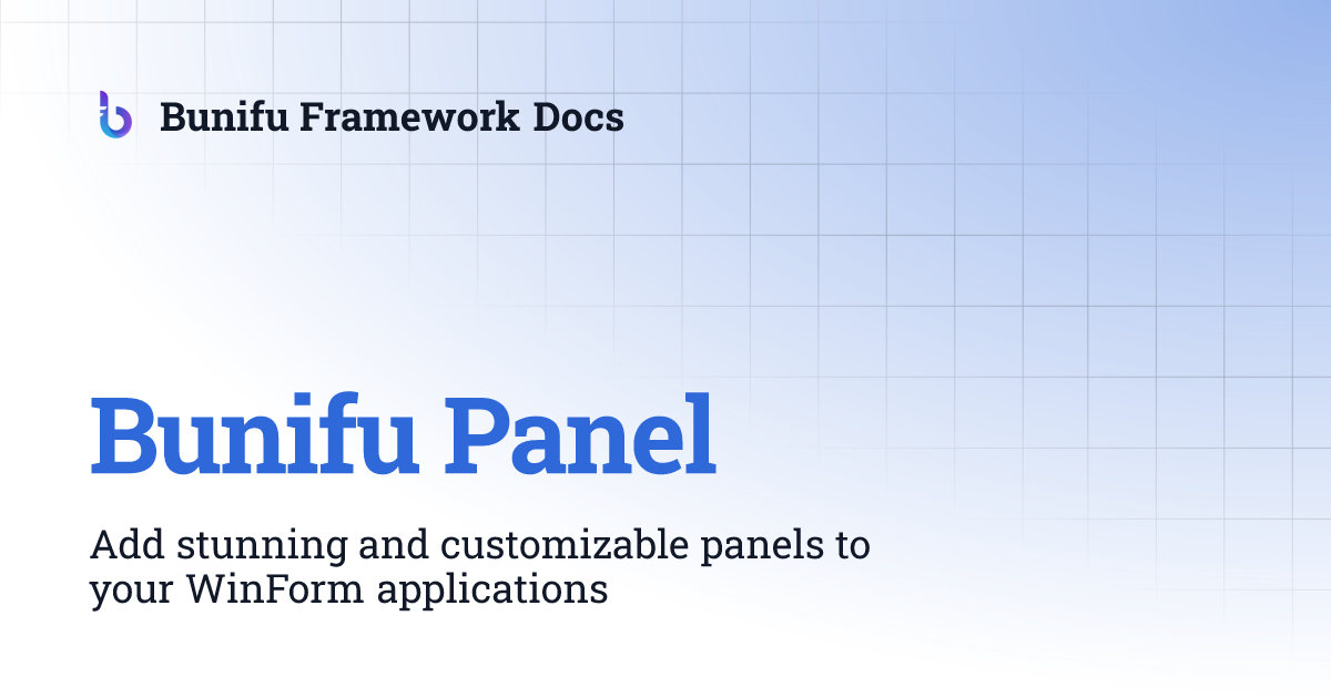 Bunifu Panel | Bunifu Framework Docs